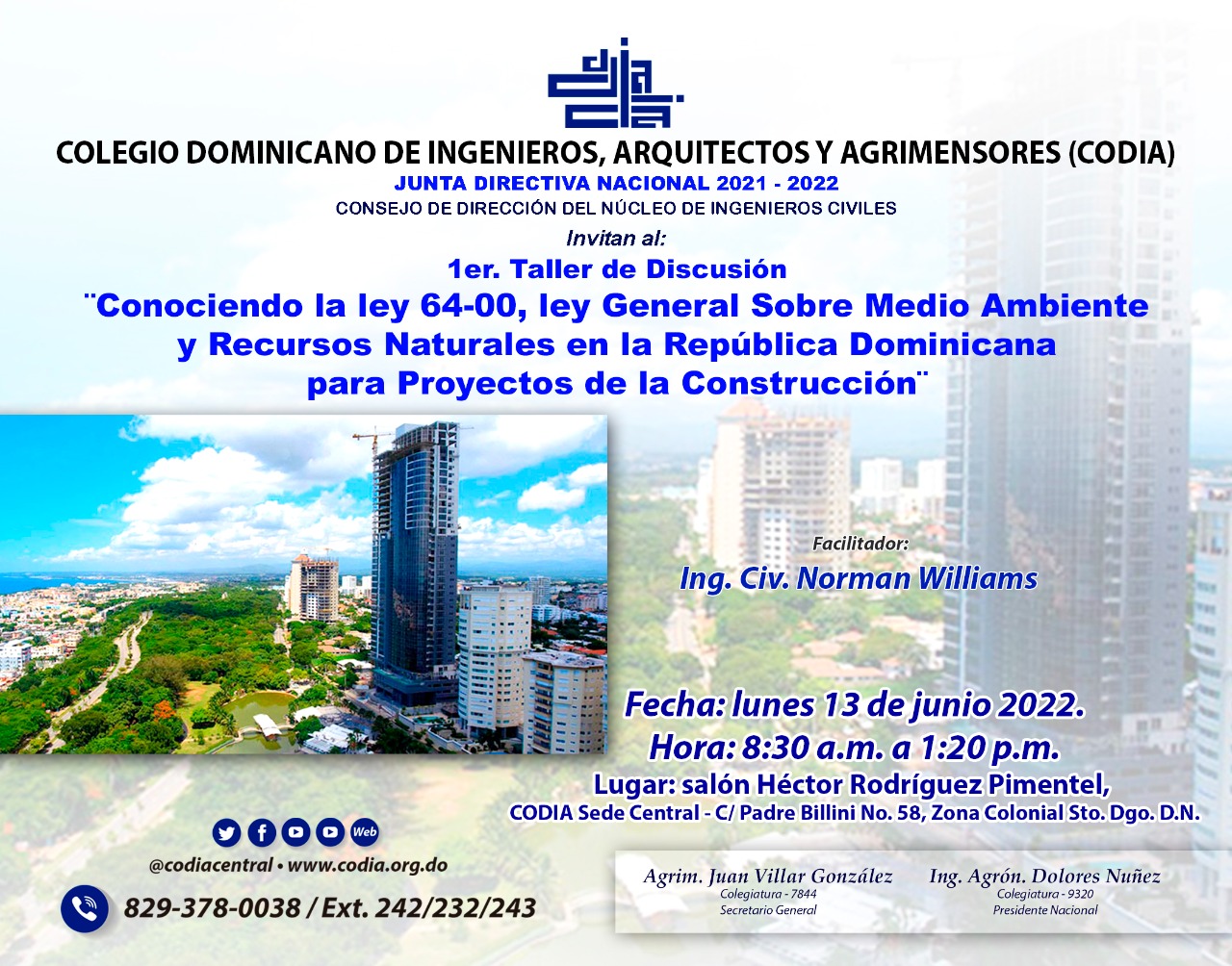 Colegio Dominicano de Ingenieros, Arquitectos y Agrimensores | CODIA ...